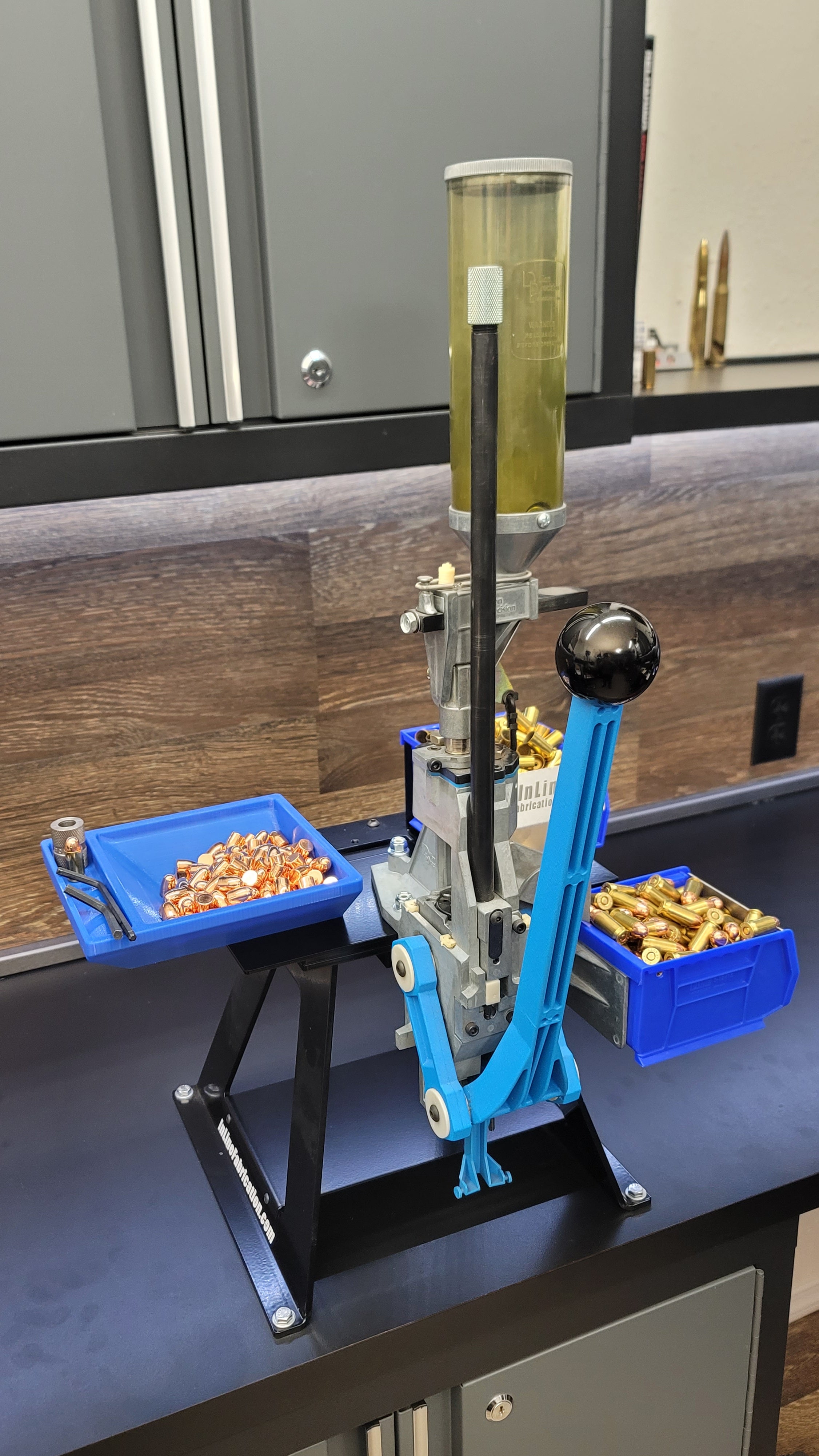 Accessory Plate for Dillon Square Deal B press w/ Blue Bin & Bin Barri ...