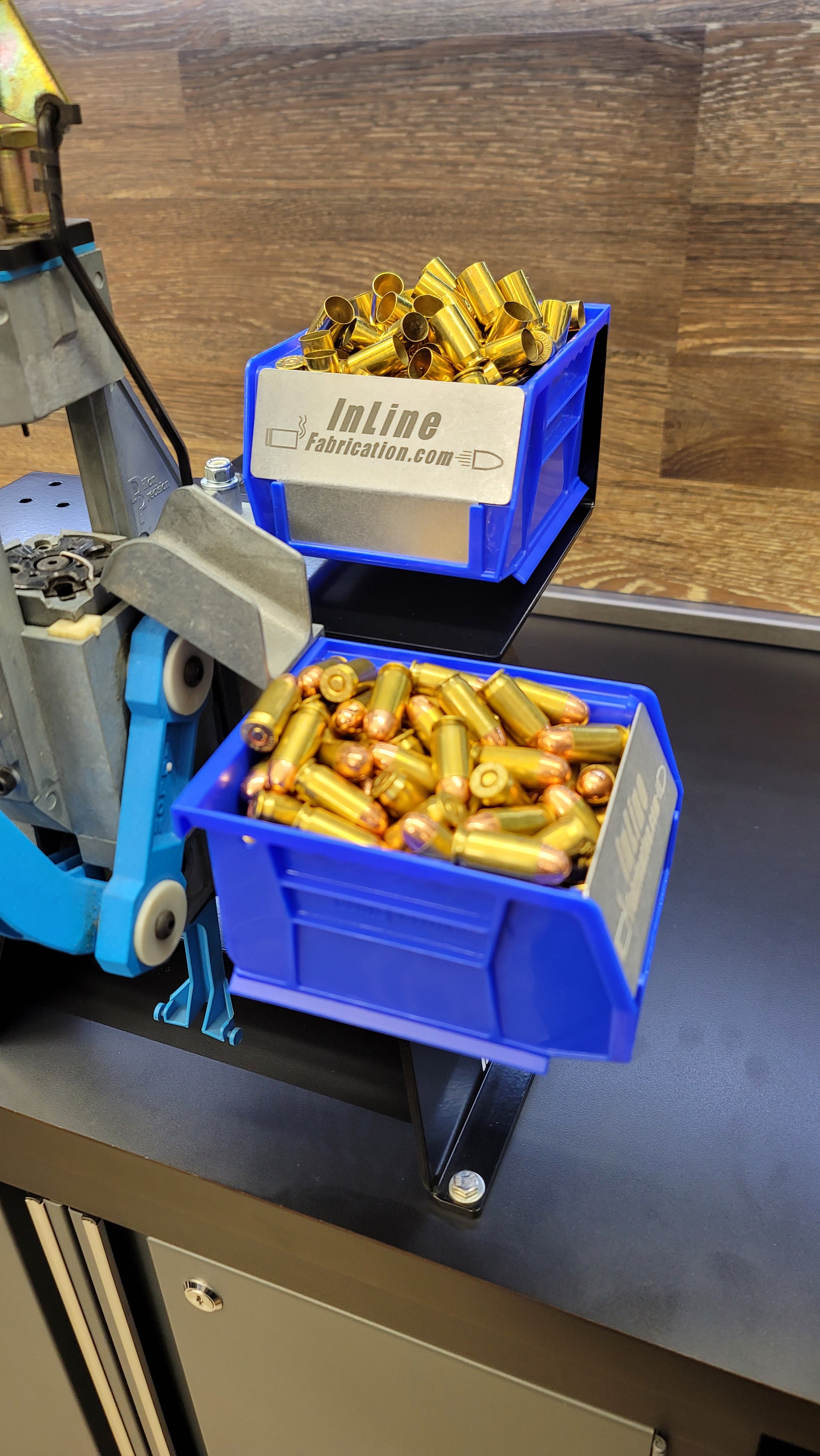 Accessory Plate for Dillon Square Deal B press w/ Blue Bin & Bin Barri ...