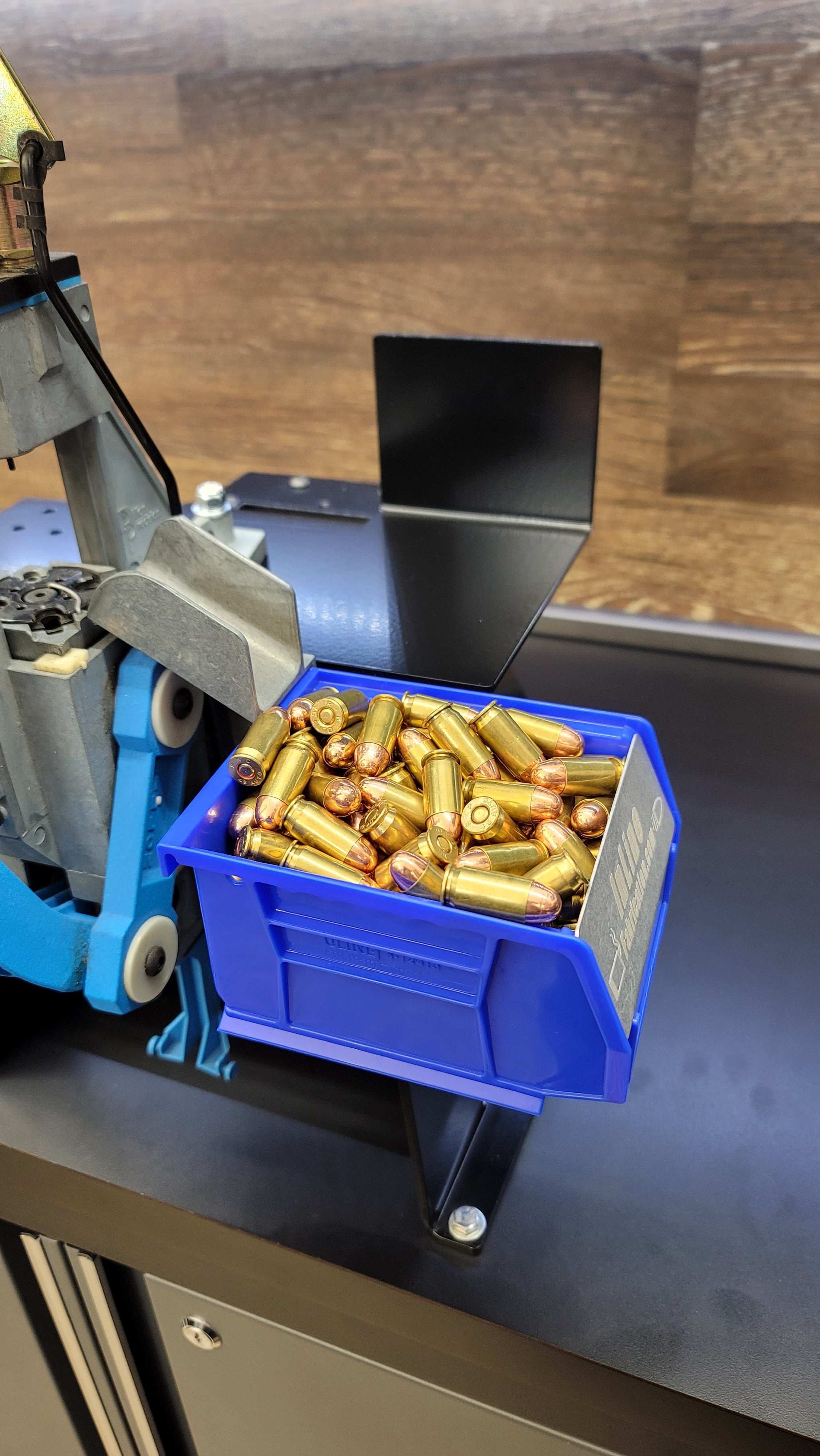 Accessory Plate for Dillon Square Deal B press w/ Blue Bin & Bin Barri ...