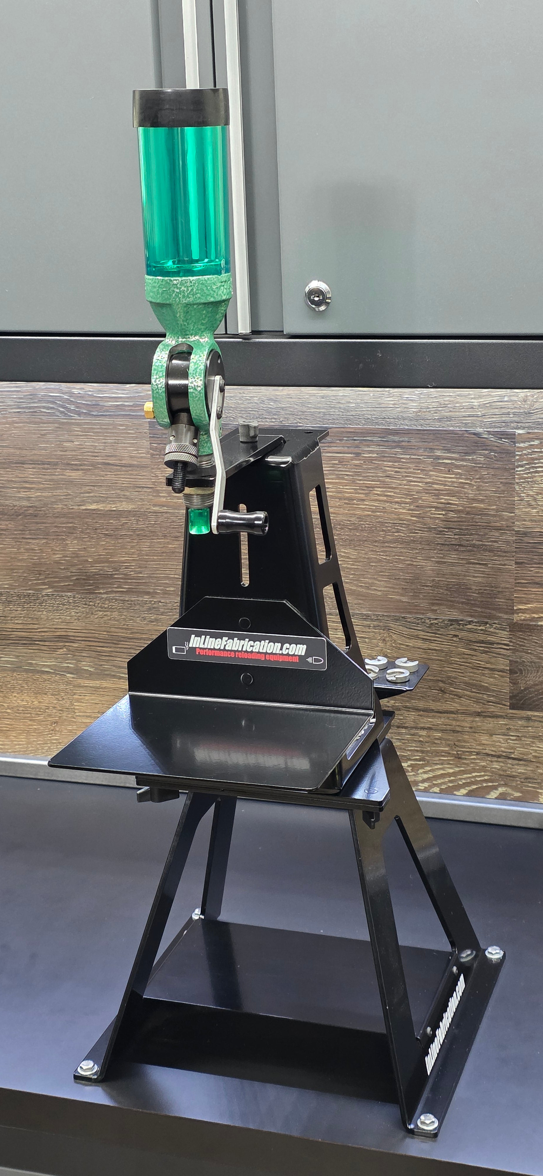 Powder measure stand – Inline Fabrication