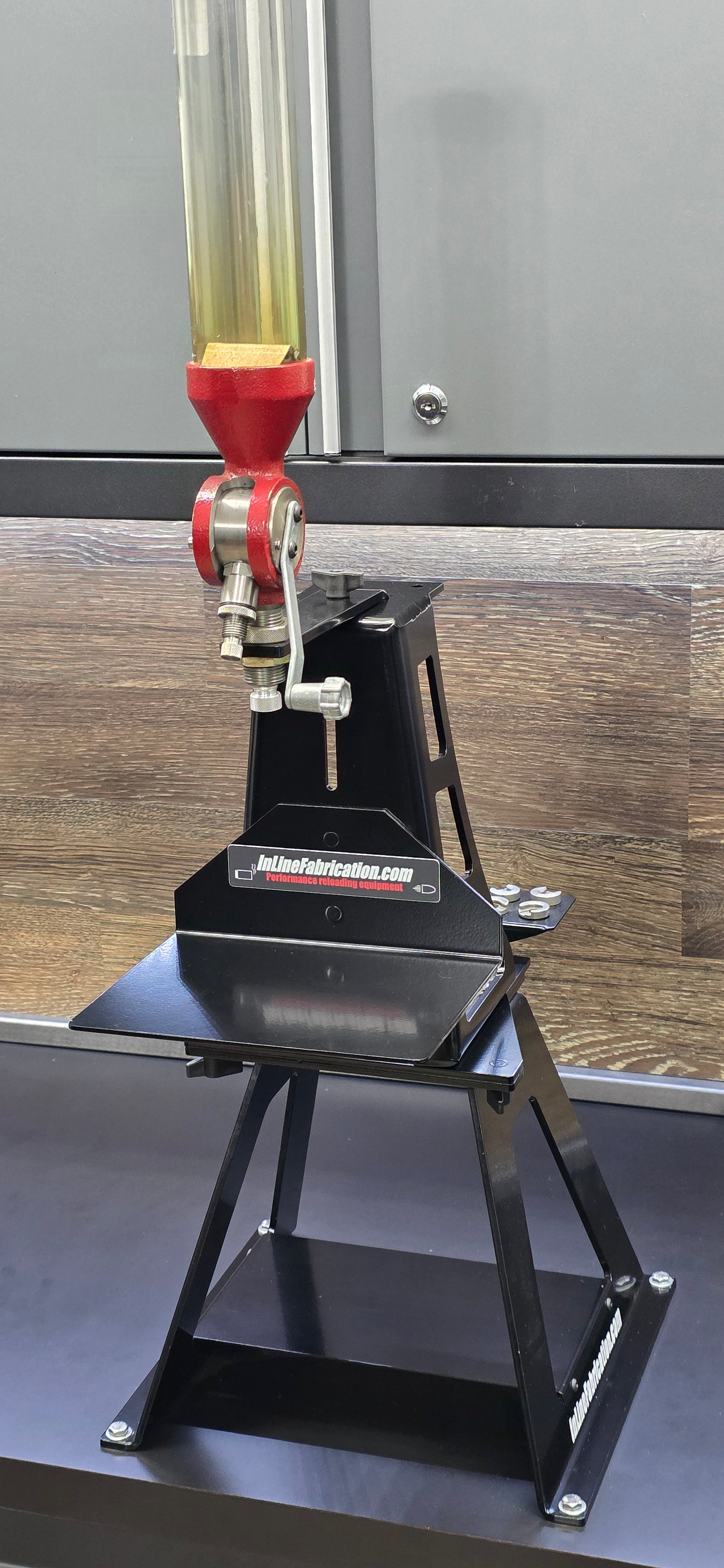 Powder measure stand – Inline Fabrication