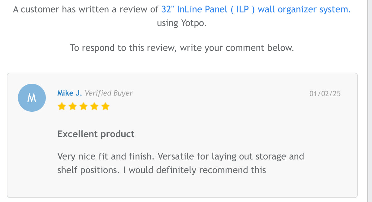 32" InLine Panel ( ILP ) Wall Organizer System – Inline Fabrication