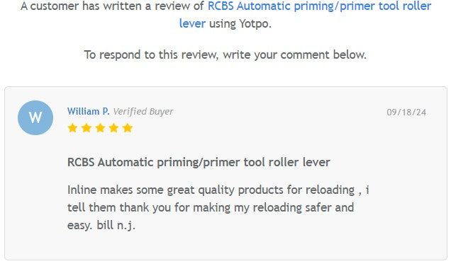 RCBS Automatic priming/primer tool roller lever – Inline Fabrication