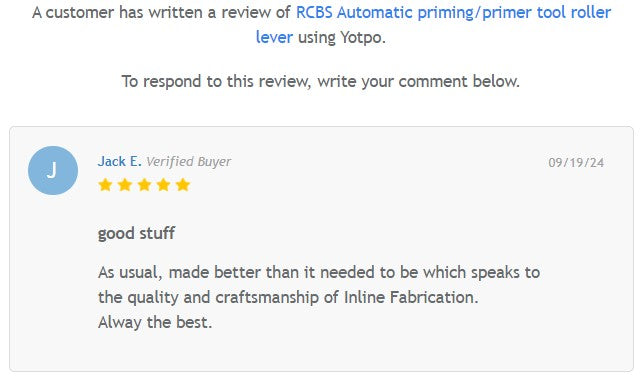 RCBS Automatic priming/primer tool roller lever – Inline Fabrication