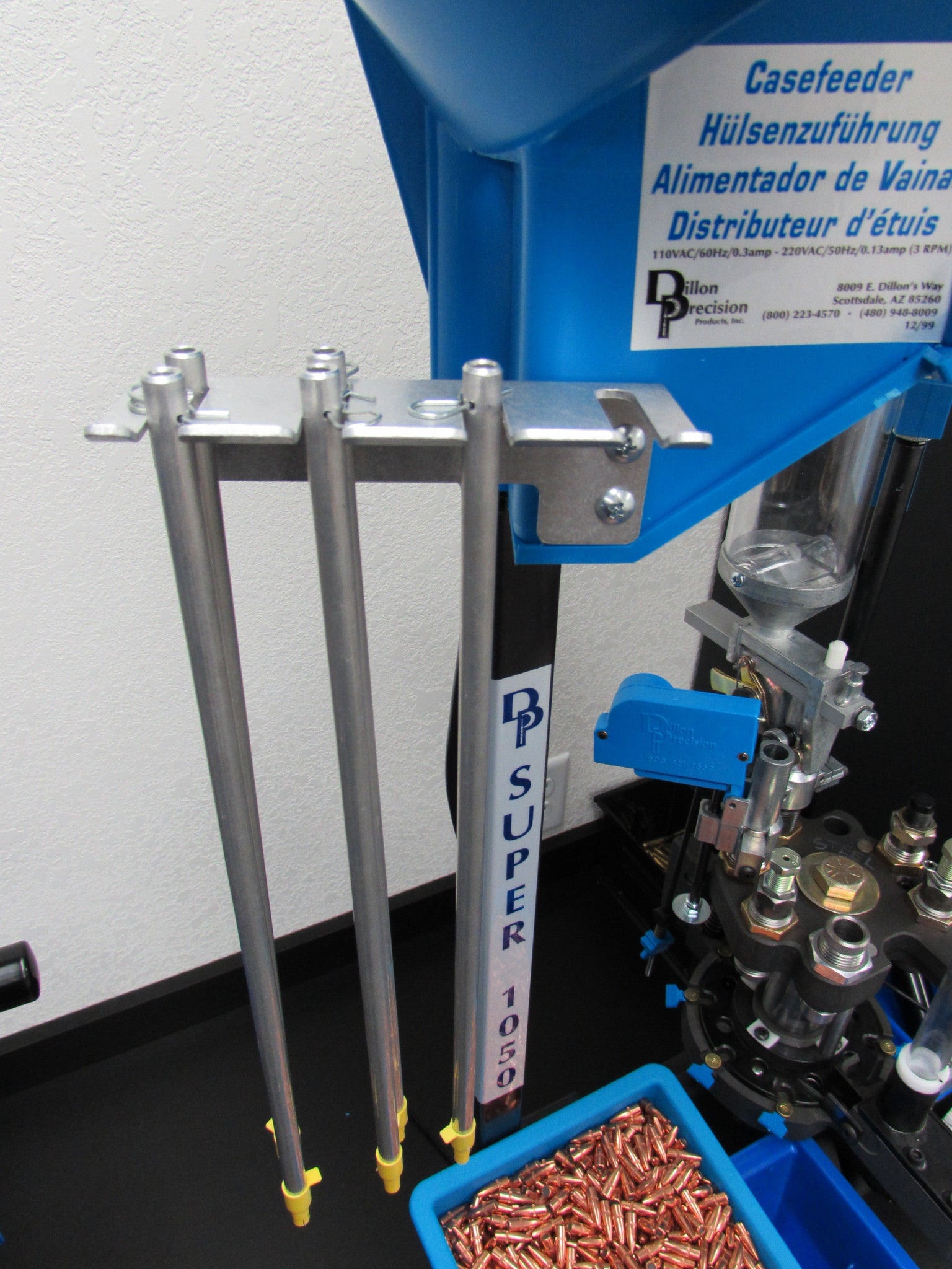 Primer tube rack, Case feeder mount style. – Inline Fabrication